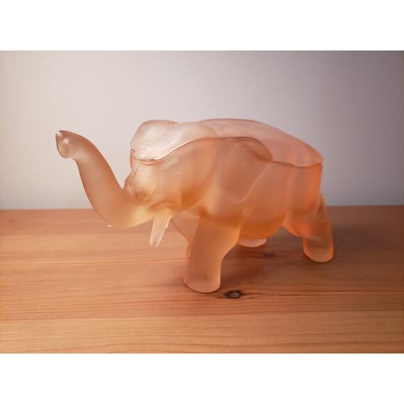 Indiana Glass | Accents | Vintage Indiana Glass Frosted Pink Elephant ...